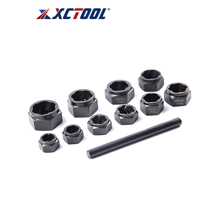 11pcs Damaged Bolt & Nut Extractor Set(Low Profile)– XCTOOL